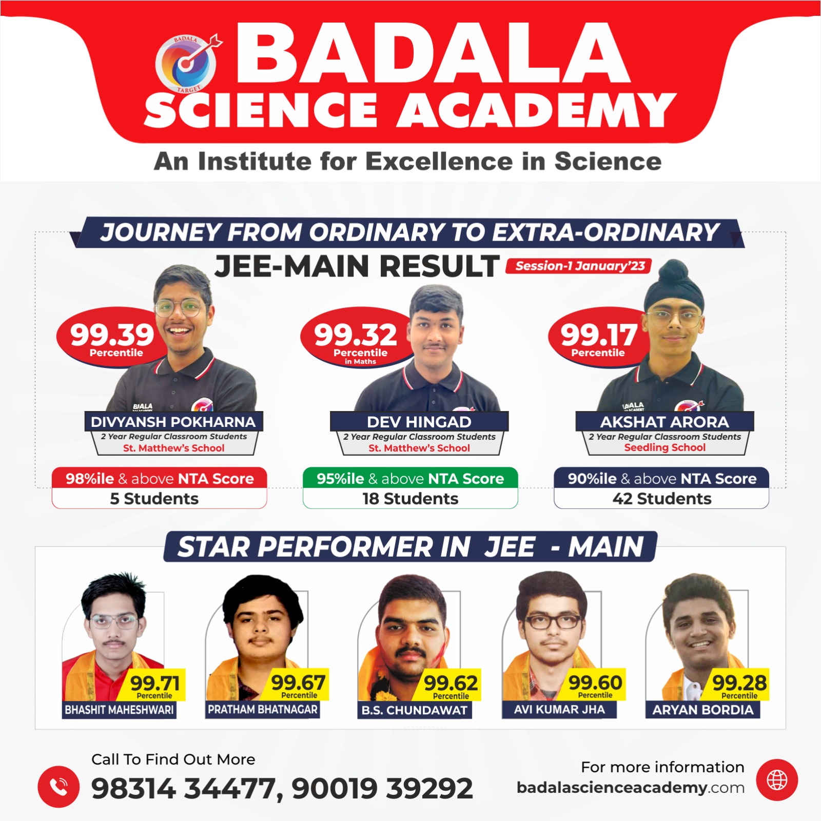 Badala Science Academy| IIT-JEE, NEET-UG, NSEs, NTSE and other ...